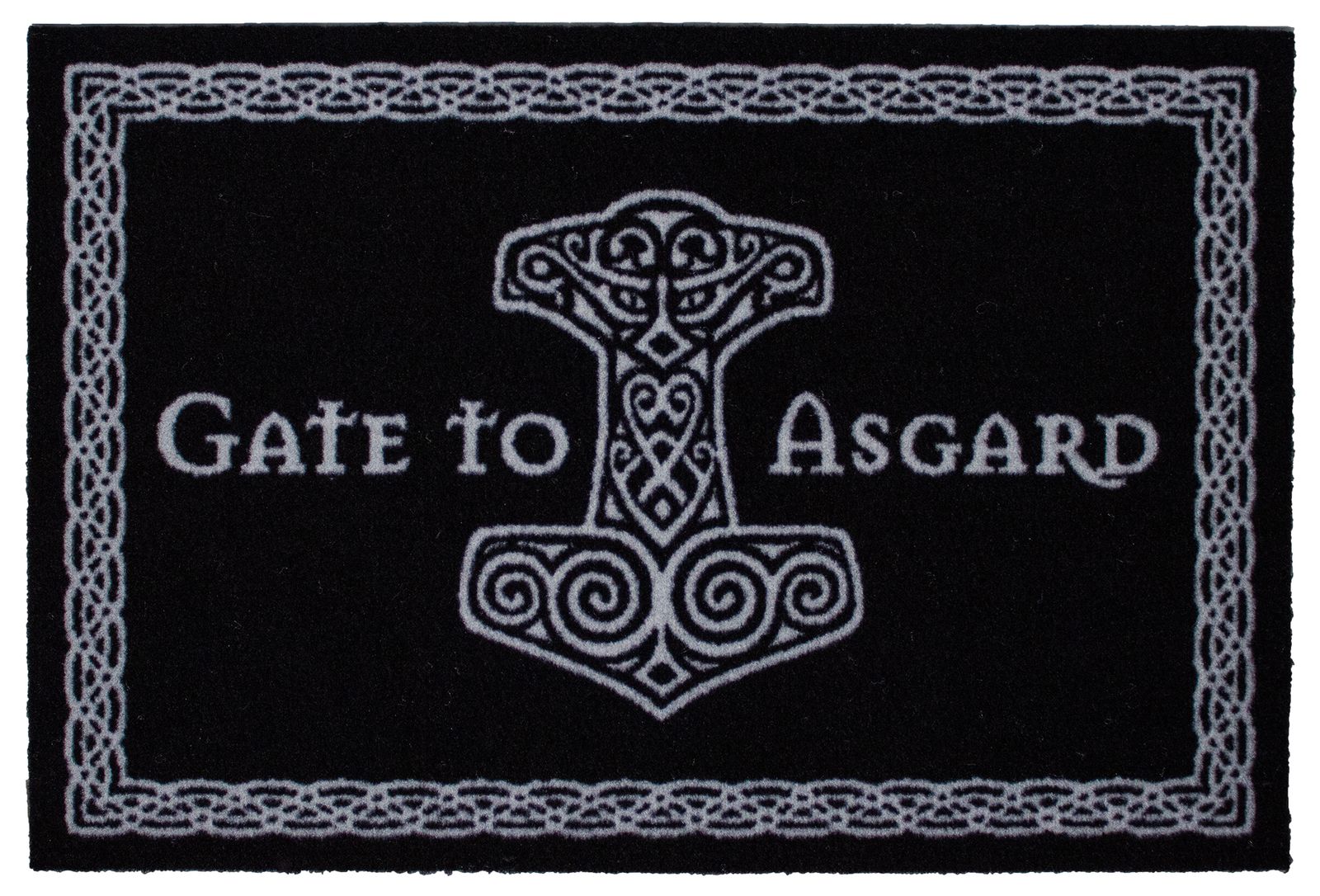 Gate to Asgard Schwarz 60 x 40 cm | Teppichwunderland